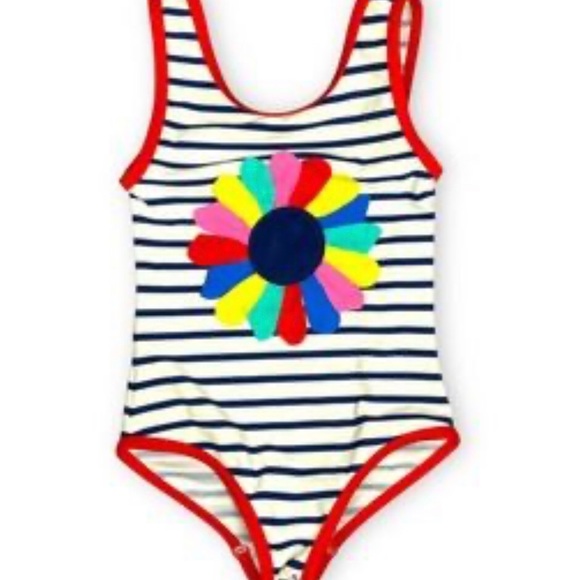 Boden | Swim | Mini Boden Girls One Piece Swimsuit Stripes Rainbow ...